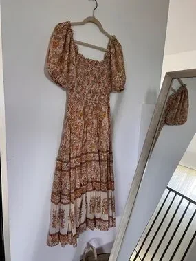 Spell | Dresses | Spell S Juniper Shirred Dress Cream | Poshmark